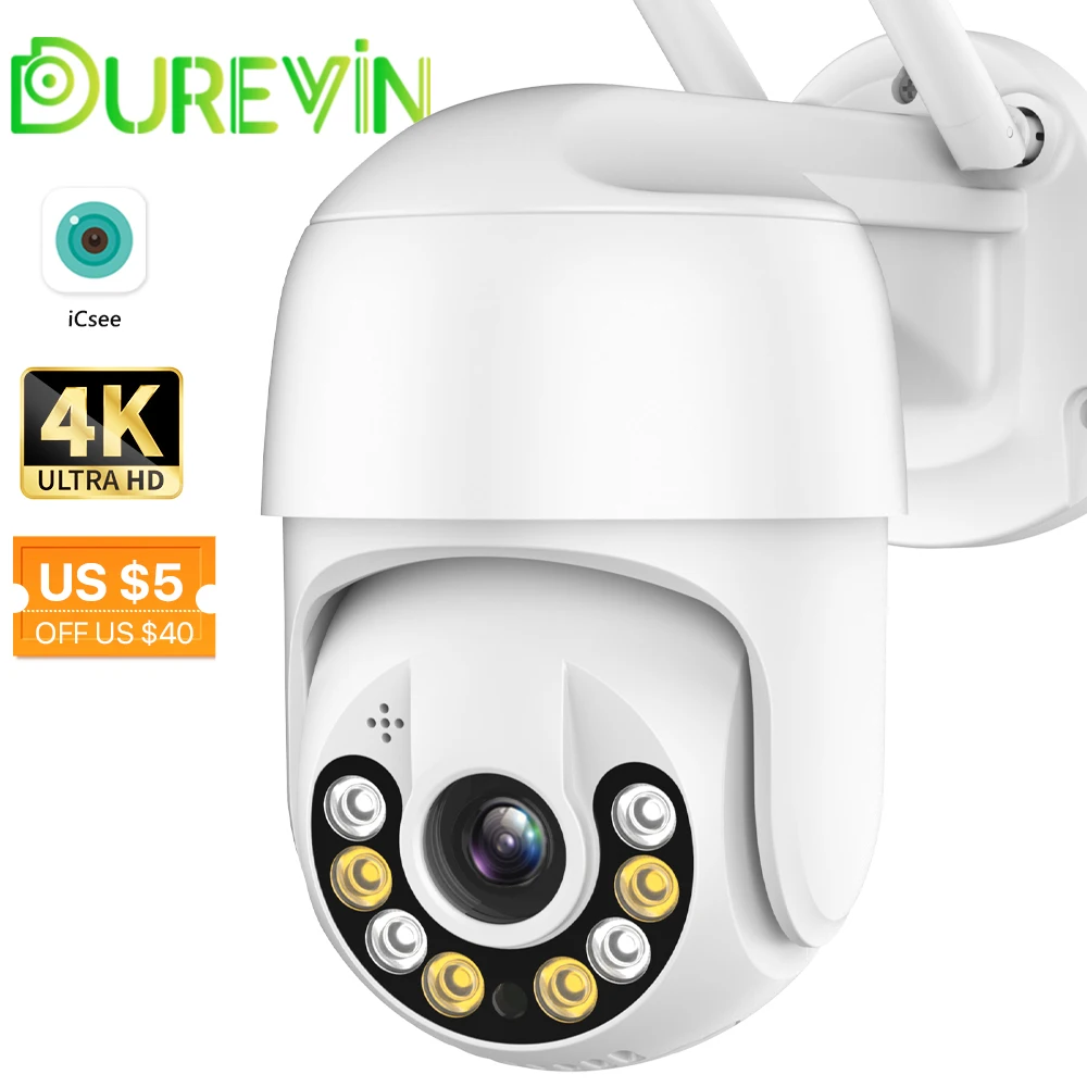 8MP 4K HD PTZ IP Camera Wifi Outdoor 1080P Wireless Security CCTV ...