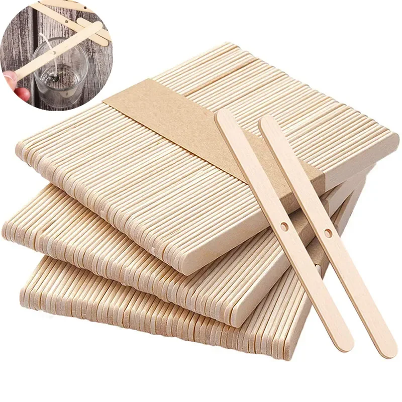 50Pcs-Wooden-Wax-Core-Holder-Soy-Wax-Wicks-Centering-Device-for-Candle ...