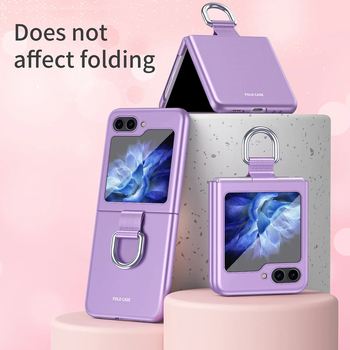 Ring-Frosting-Phone-Case-for-Samsung-Galaxy-Z-Flip-5-4-3-5G-Flip3-Flip4 ...