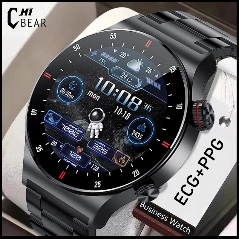 ChiBear-New-Bluetooth-Call-Smart-watch-Men-AMOLED-ECG-PPG-Waterproof-Rotating-Button-Men ...