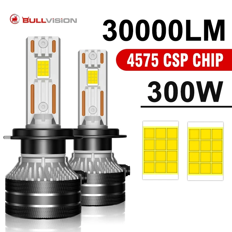 Bullvision-H7-Led-Canbus-Car-Headlight-Bulbs-300W-30000LM-H4-Led-Light ...