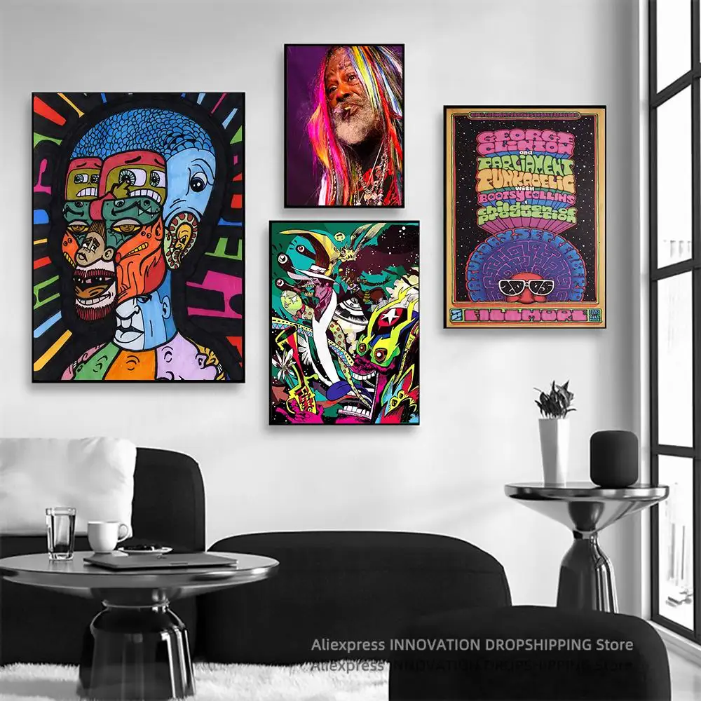 Funkadelic-Singer-Band-Cover-Album-Music-Star-Celebrity-Wall-Art-Poster ...
