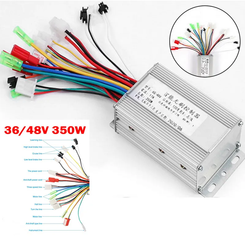 Dc 36v/48v 350w Brushless Dc Motor Regulator Speed Controller For ...