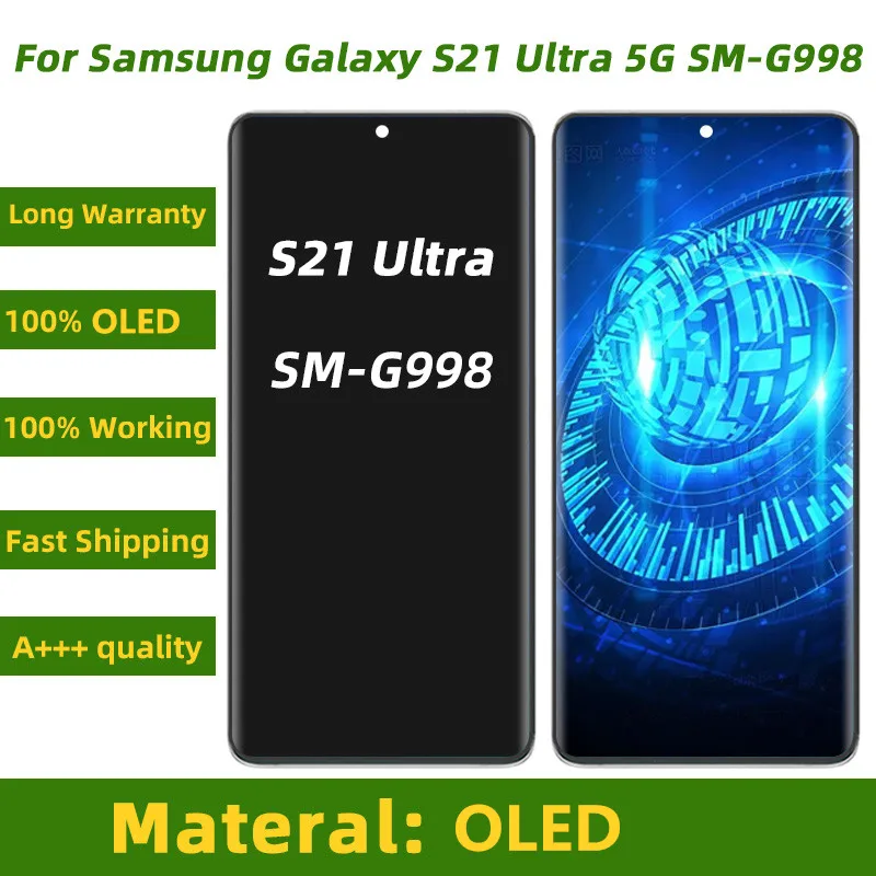 Super OLED For Samsung Galaxy S21 Ultra 5G LCD G998 G998U G998B with ...