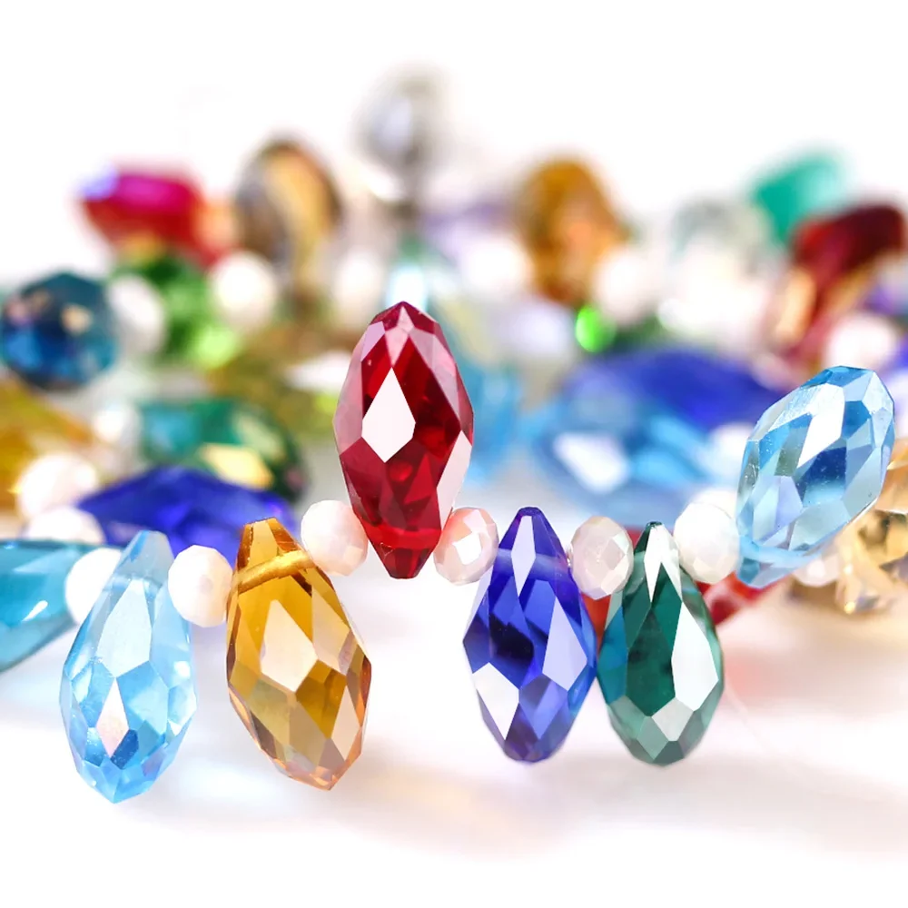 Austria-Crystal-Faceted-Teardrop-Beads-For-Jewelry-Hand-Making-Necklace ...