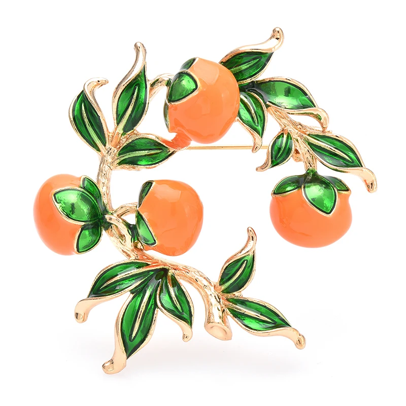 Wuli-baby-Orange-Wretch-Flower-Brooches-For-Women-Unisex-Enamel ...