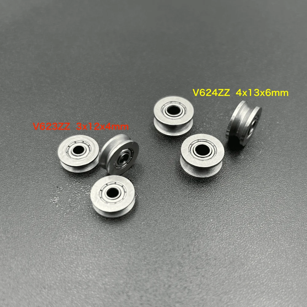 20pcs-Lot-V623ZZ-3x12x4mm-V624ZZ-4x13x6mm-V-Groove-Roller-Wheel-Deep ...