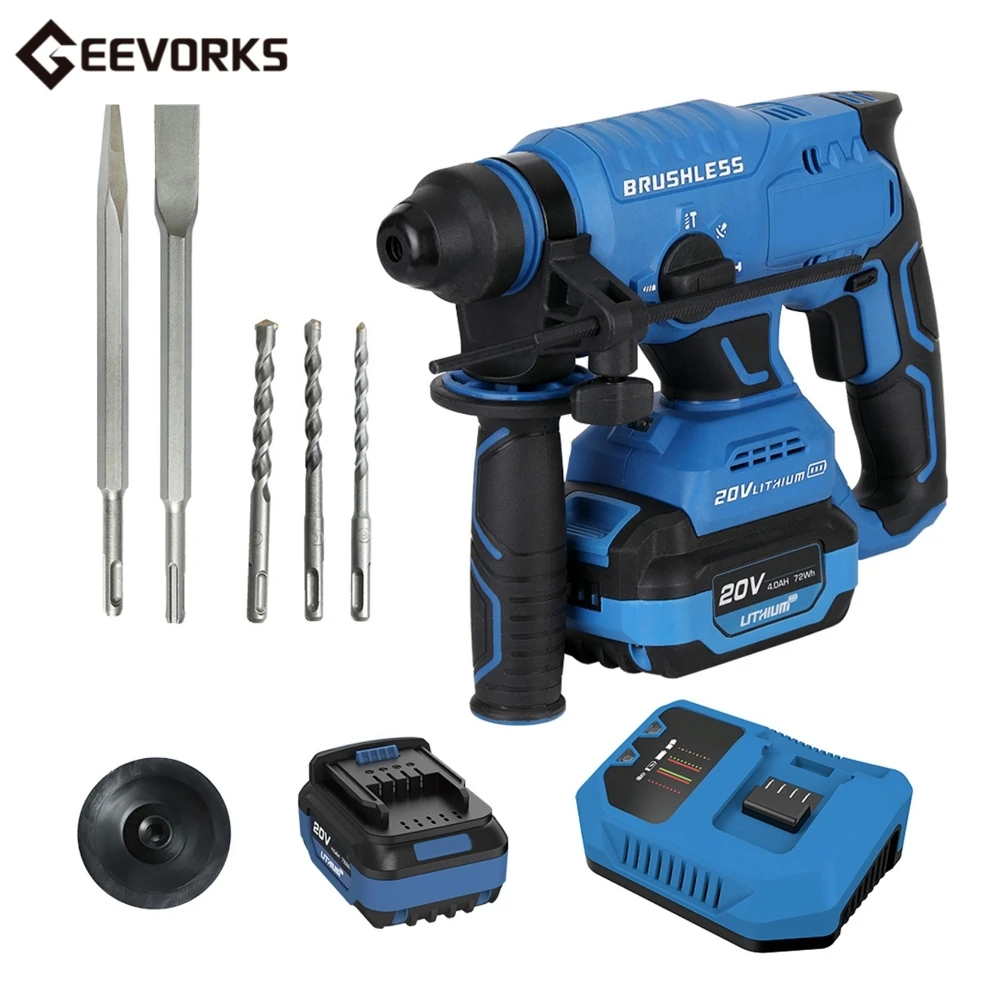 Geevorks-Brushless-Hammer-SDS-Cordless-Electric-Hammer-Plus-Hammer ...