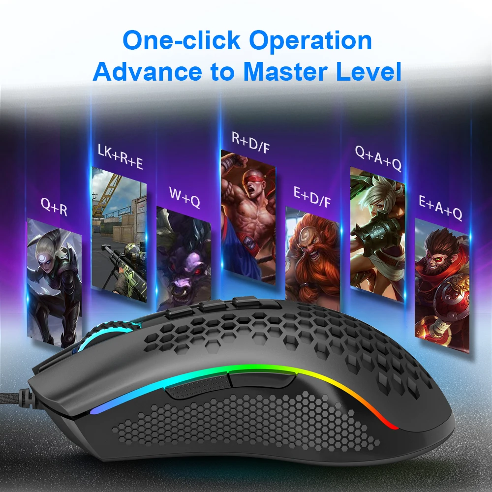 REDRAGON Storm Elite M988 USB wired RGB Gaming Mouse 32000 DPI ...
