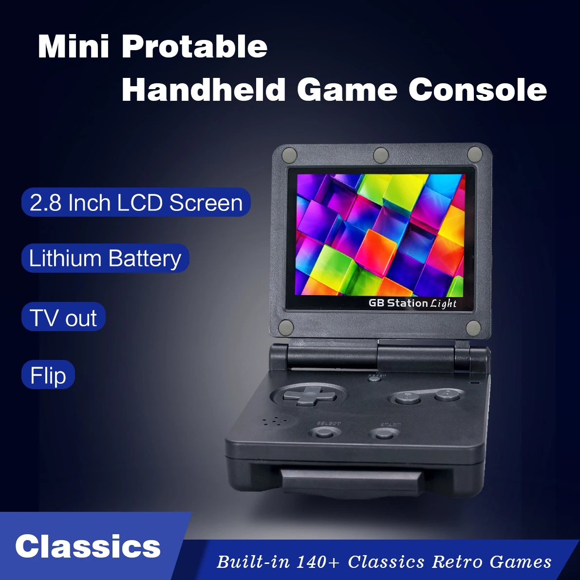 2.8 inch 8 bit Mini Protable Handheld Game TV Video Console(Built in ...