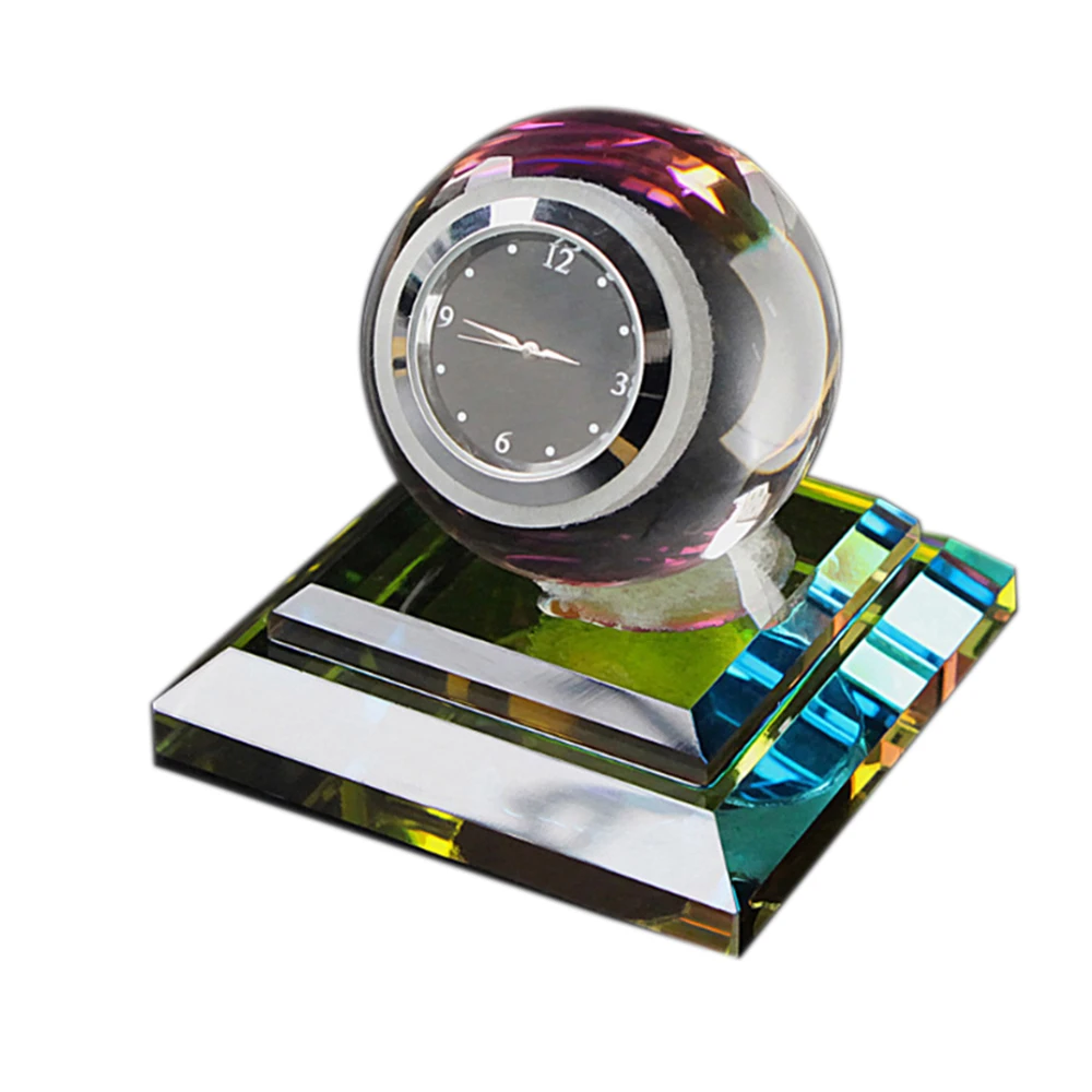 Crystal Circular Clock Perfume Car Clock Car Decoration Air Freshener ...