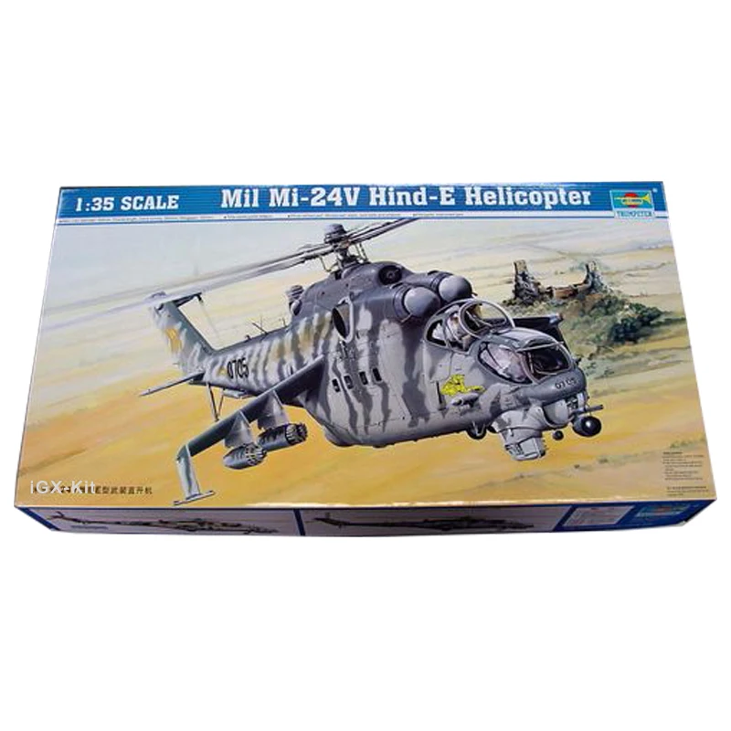 Trumpeter 05103 1:35 Mil Mi 24 V Hind E Military Helicopter Handmade ...