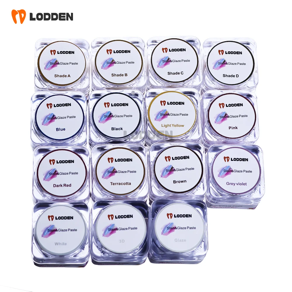 Dental-Glaze-Paste-Liquid-Dental-Porcelain-Paste-SET-4g-18-Colors-Stain ...