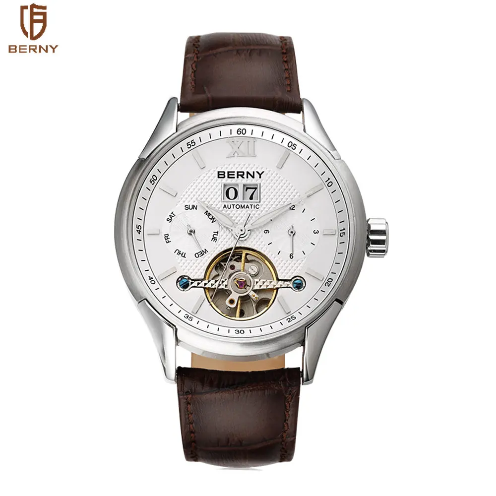 BERNY-Automatic-Watch-for-Men-Auto-Self-wind-Mechanical-Watches-Day-date-Skeleton-Design-2L55 ...