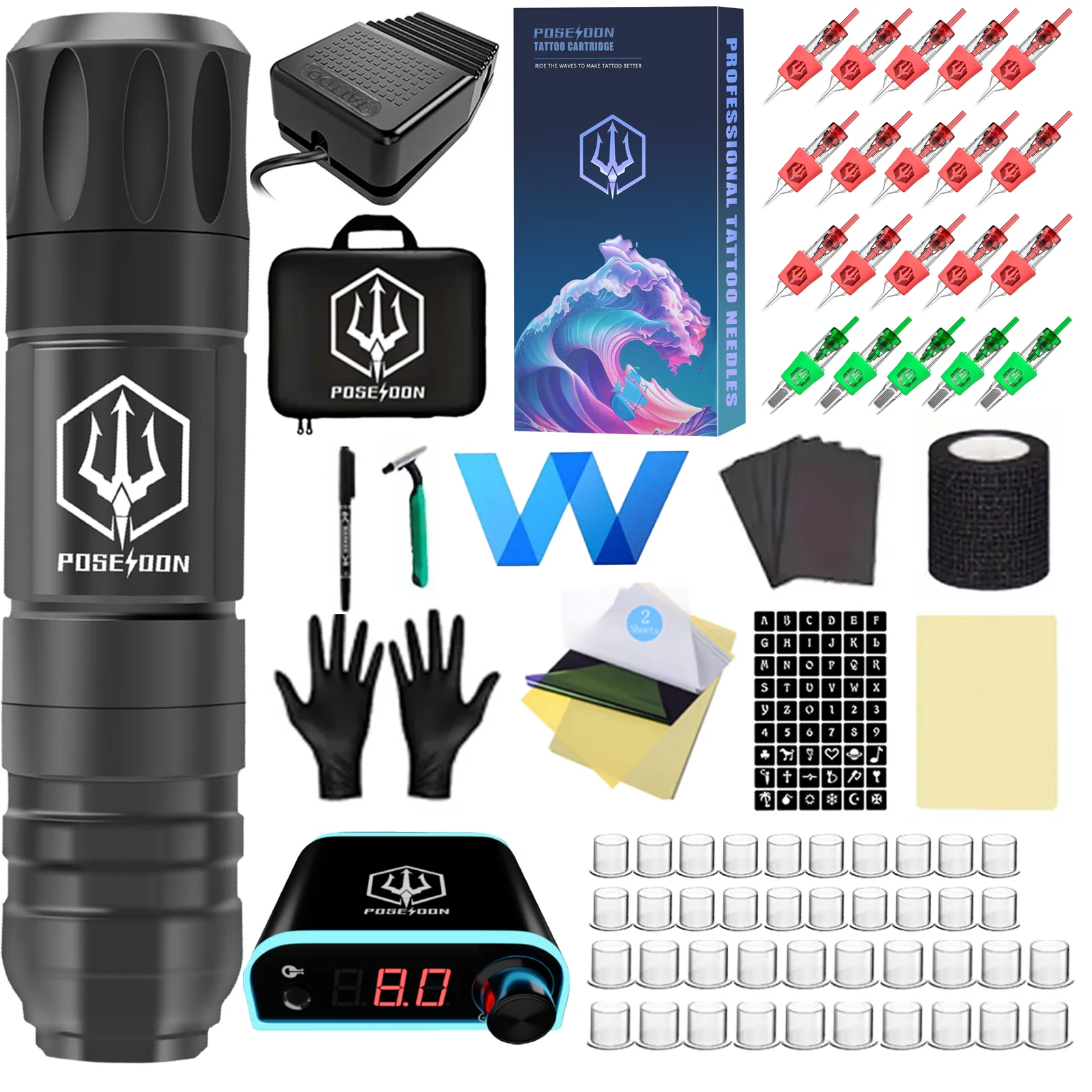 POSEIDON-Tattoo-Pen-Kit-Tattoo-Machine-Kit-Tattoo-Gun-Kit-with-RCA ...