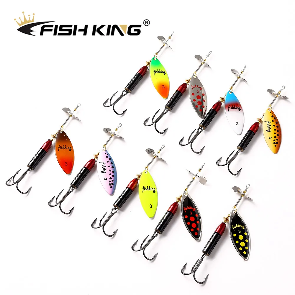 FISH-KING-Spinning-Fishing-Lures-Spoon-Wobble-Hard-Bait-Jig-Metal-Long ...