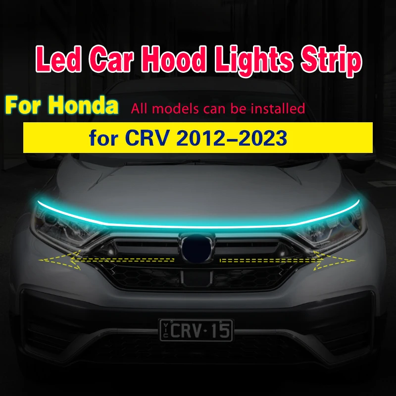 12v Scan Starting Flowing Led Car Hood Daytime Running Light Strip For ...