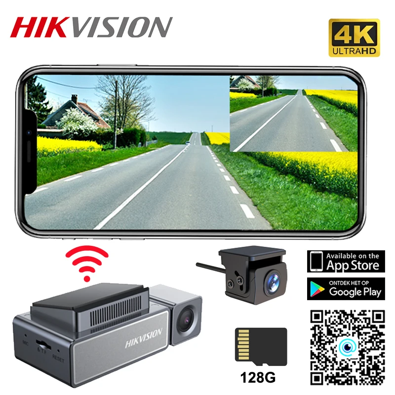 Hikvision-C8-Car-DVR-4K-English-Voice-Control-5GHz-Wifi-APP-Dash-Cam ...