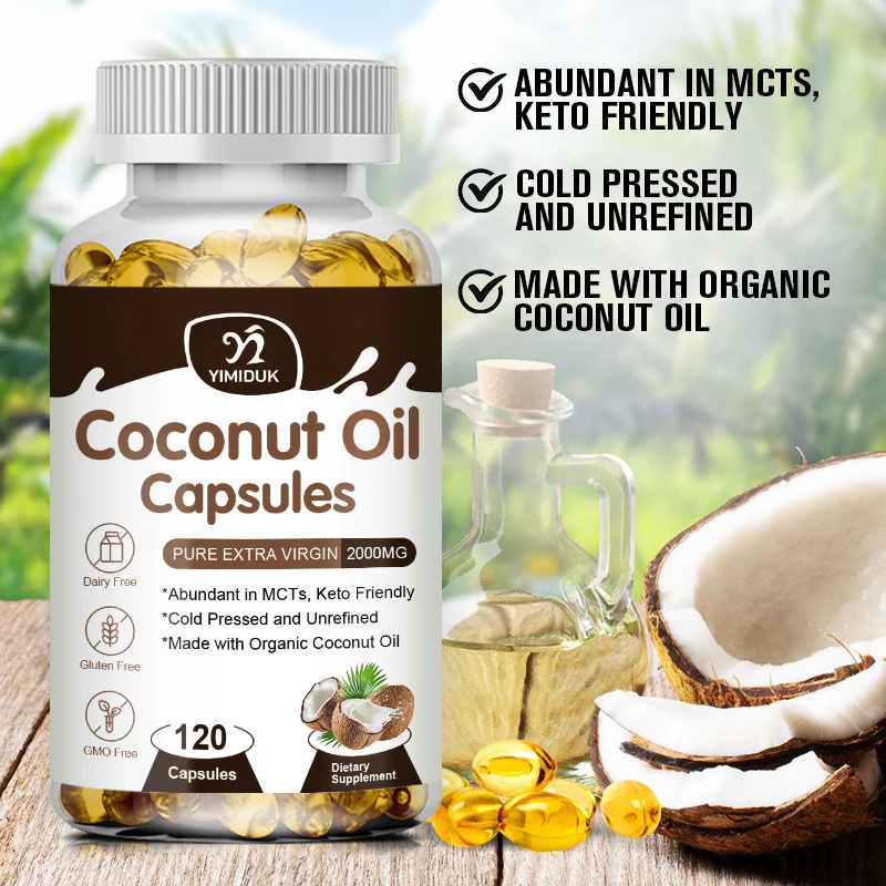 Coconut-Oil-Capsules-Promotes-Healthy-Hair-Skin-Nails-Made-with-Organic ...