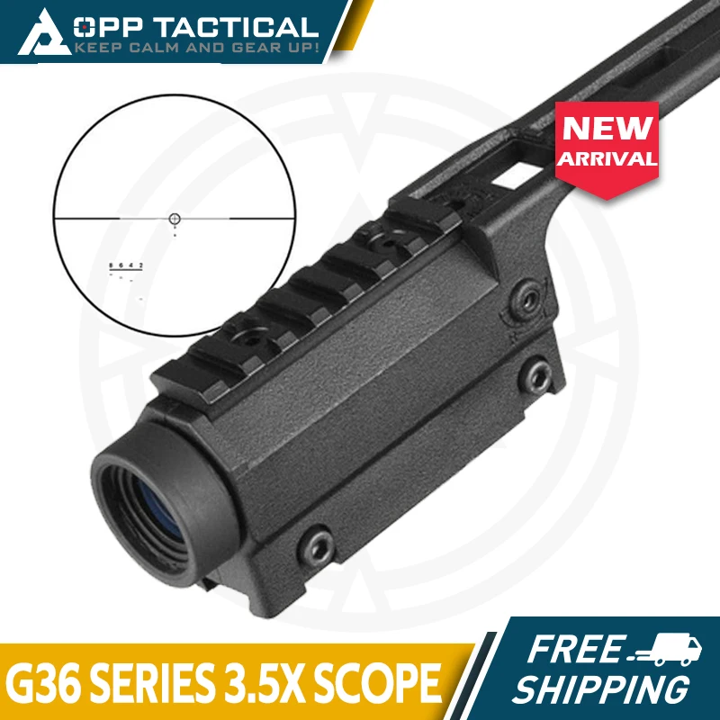 Tactical rifle scope 3.5X20 G36 long scope for MP5 Metal Sight Weaver Rail Scope Mount Base ...