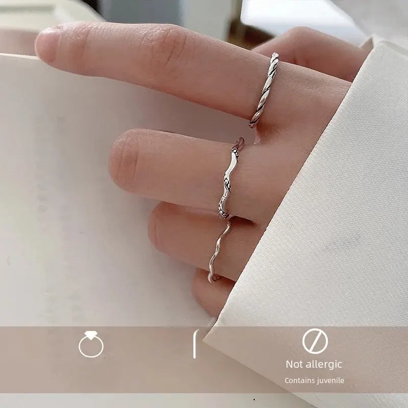 Ring-Non-discoloring-Open-Ring-Simple-Design-Hand-Jewelry-Unique-Style ...