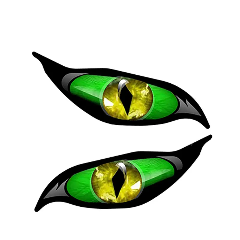 Car Sticker 2 X Personality Red Blue Evil Eye Zombie Sunscreen ...