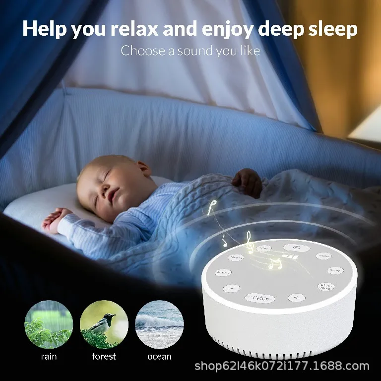 Baby-White-Noise-Machine-USB-Rechargeable-Timed-Shutdown-Sleep-Machine ...