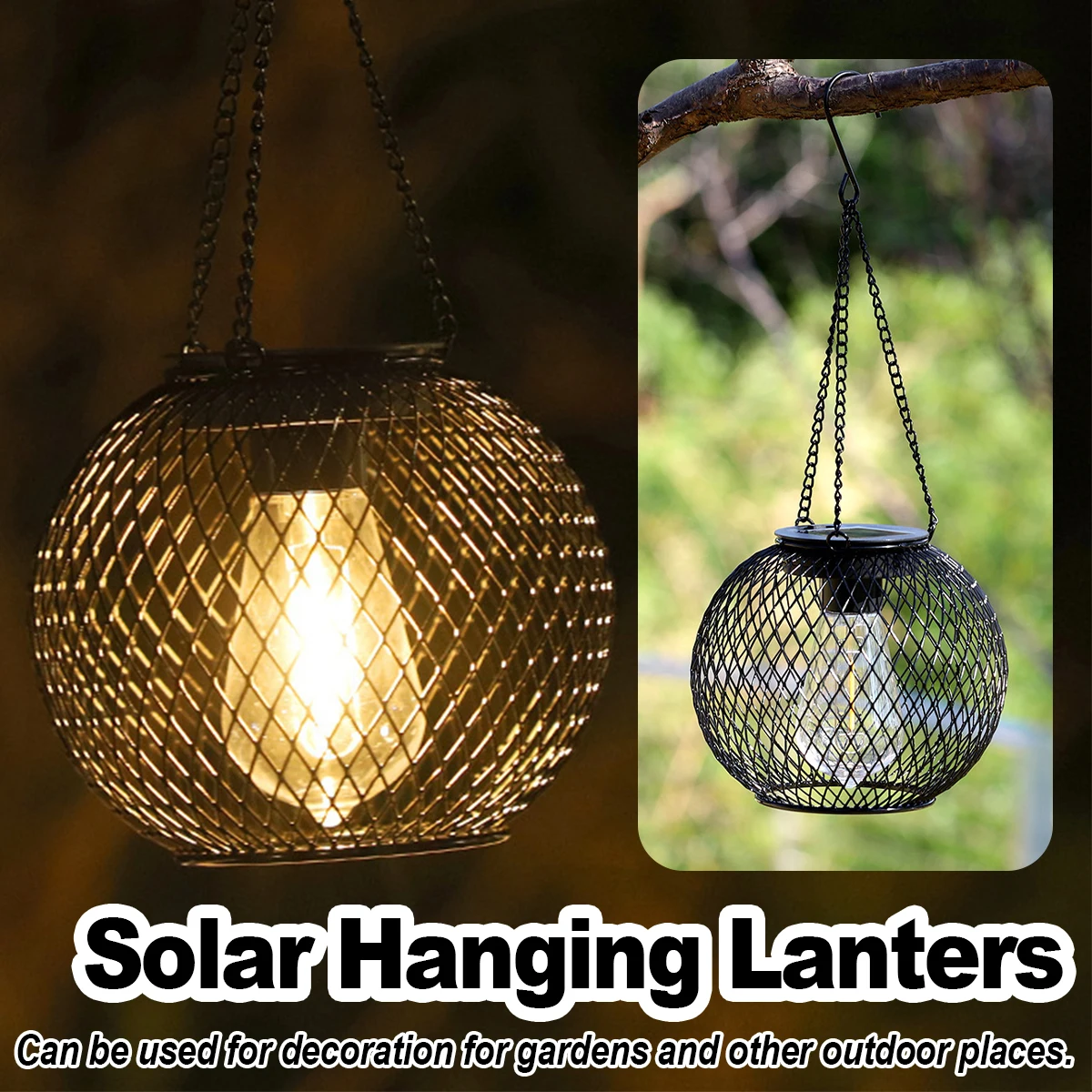 Solar Lantern Led Light Garden Lamps 3000k Daylight Sensor Lights ...