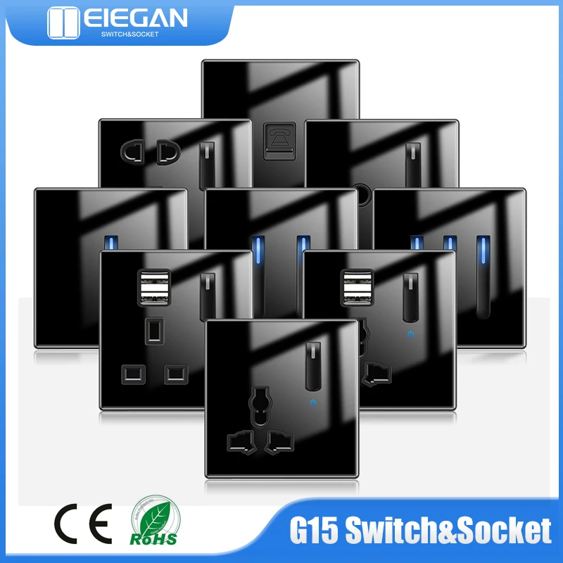 Wall Outlet Switch Socket 4 | Power Outlet Wall Switch | Sockets Light ...