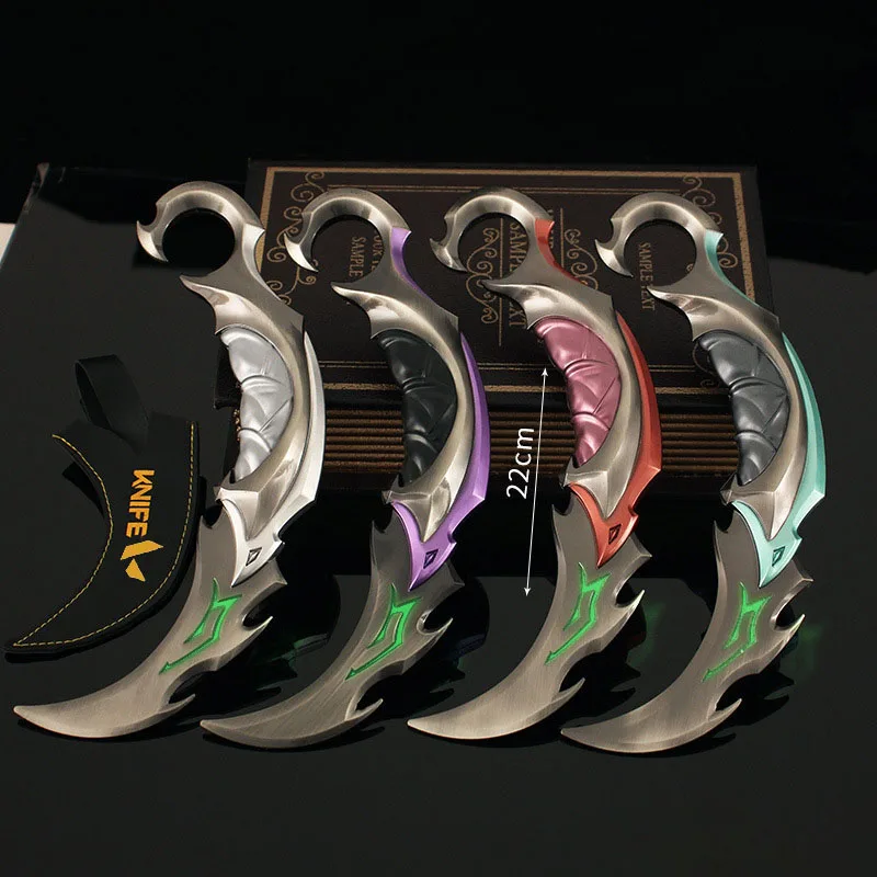 Valorant-Weapon-Reaver-Karambit-Knife-Game-22cm-Metal-Melee-Tactical ...