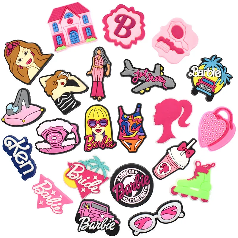 Hot-1Pcs-Pink-Princess-PVC-Shoe-Charms-Cartoon-Character-Decoration ...