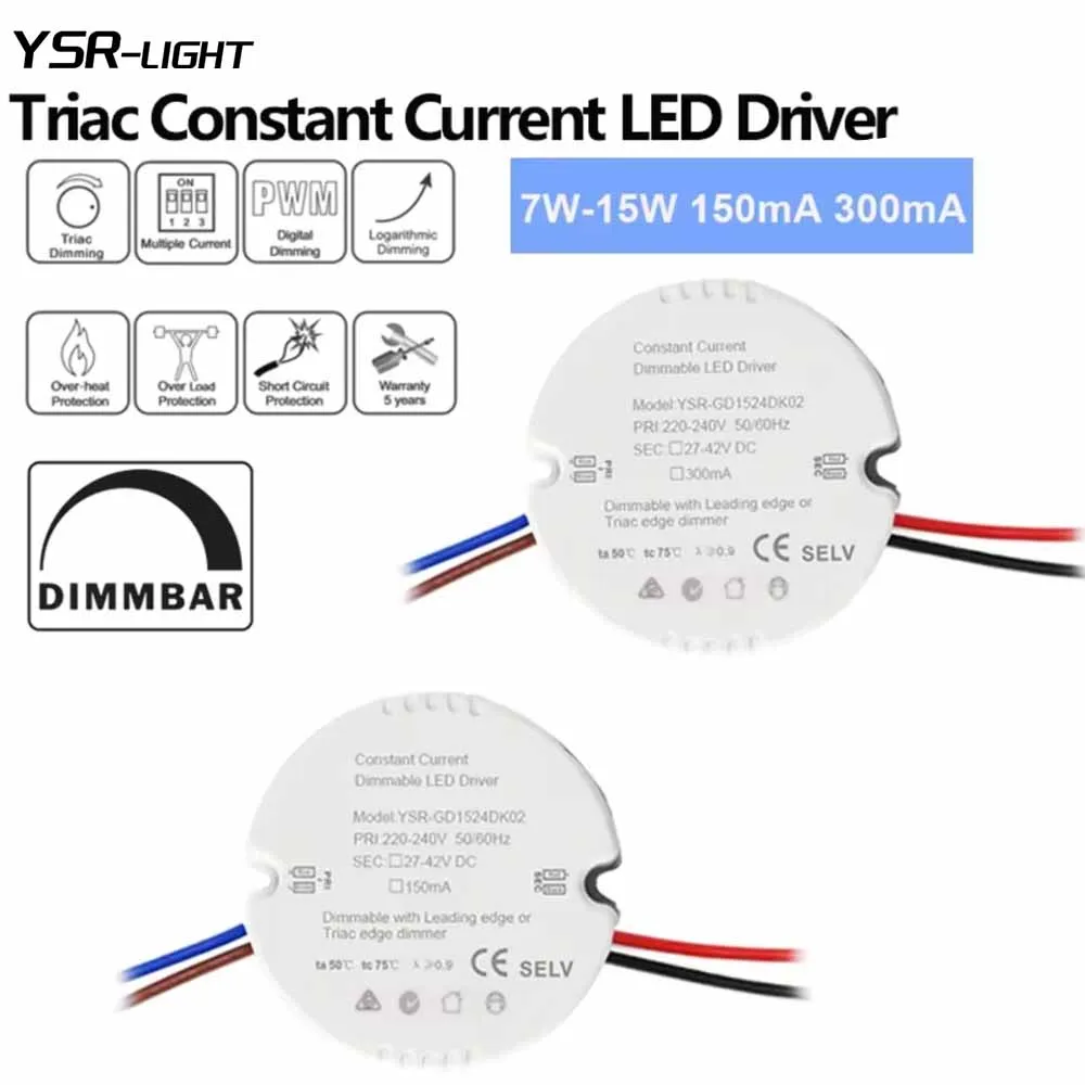 LED Driver Device Circular Triac Dimming Driver 220V Input,Output 27 ...