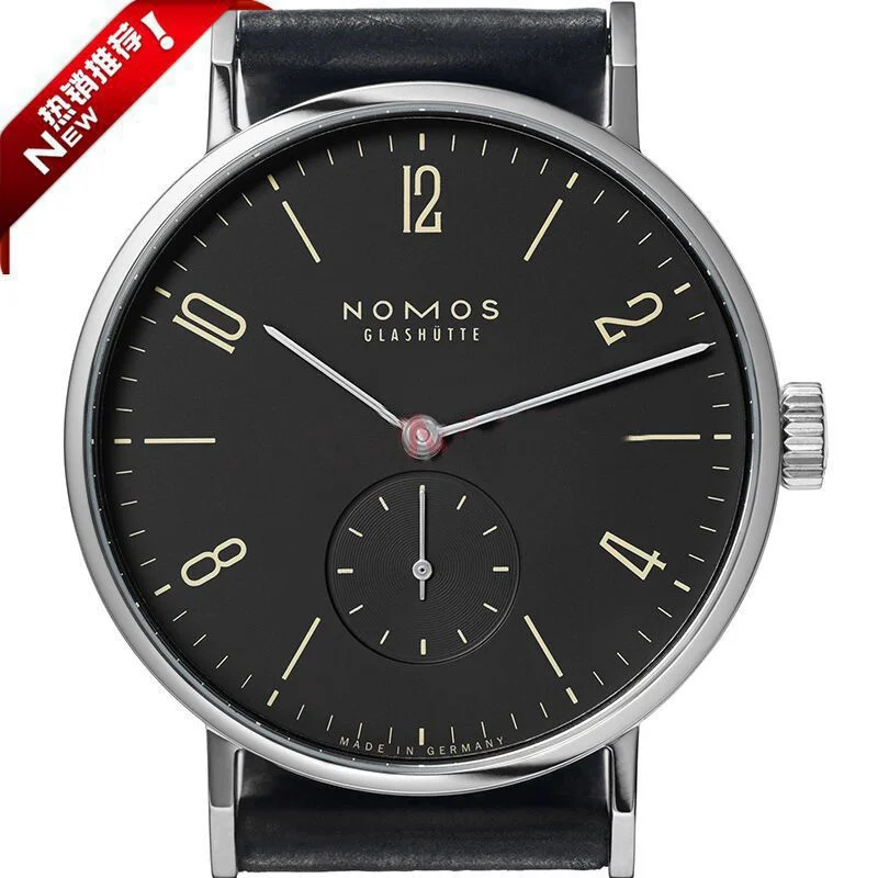 NOMOS Uhr Quarz Zwei Nadel Halbe Uhr Legierung Edelstahl Uhr Quarzuhr ...