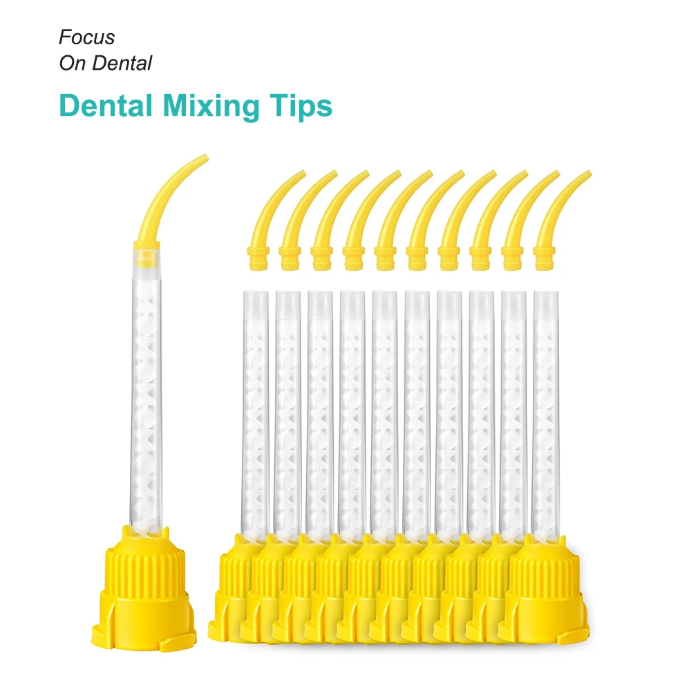 50Pcs-Pack-Dental-Mixing-Tips-Disposable-Silicone-Rubber-Mixing-Head ...