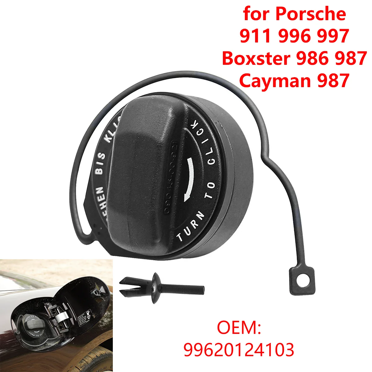 99620124103 Car Fuel Tank Filler Cap for Porsche 911 996 997 Boxster ...