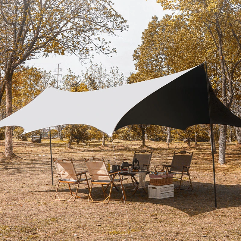 Octagon Rectangle Shape Large Size Tarp 190T Black Coated Shade Sail ...