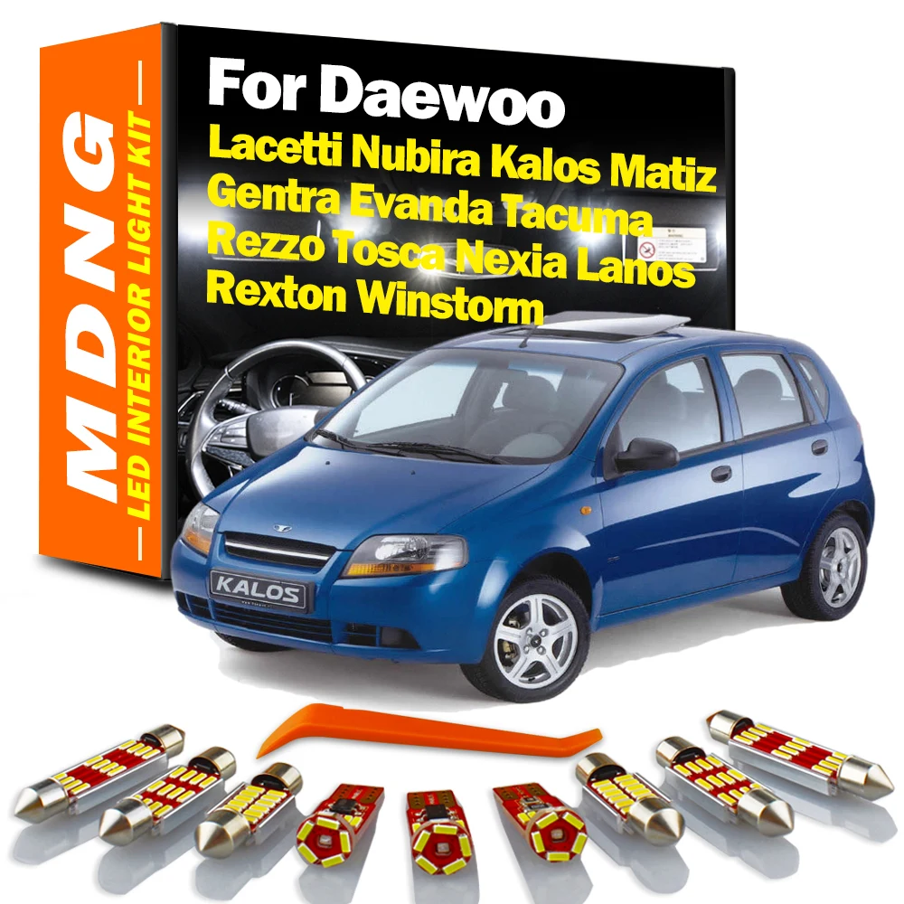 Canbus LED Interior Light Kit For Daewoo Lacetti Nubira Kalos Matiz ...