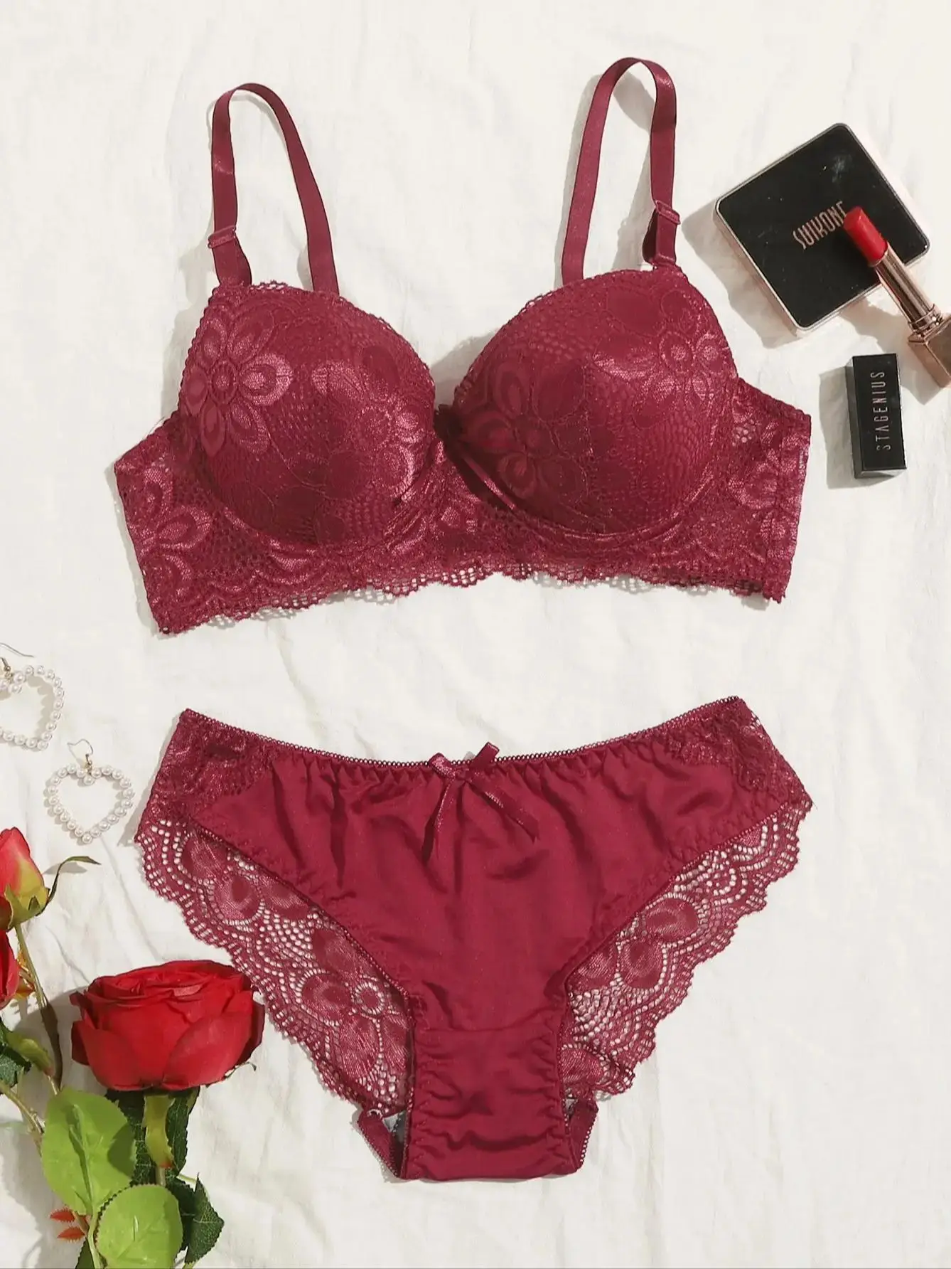 Viomisha-Sexy-Lingerie-Set-Lady-Push-Up-Bras-Set-Transparent-Floral-Underwire-Intimate-Pretty ...