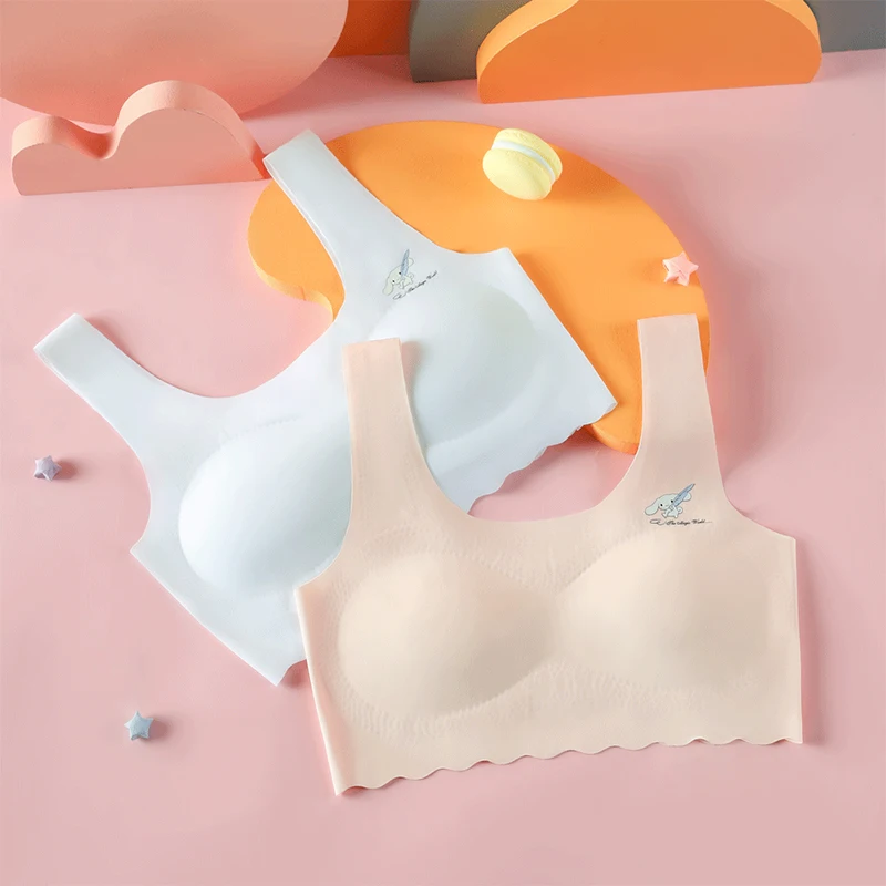 Girls Bra Breathable Sports Training Bra Seamless Teen Girl Underwear ...