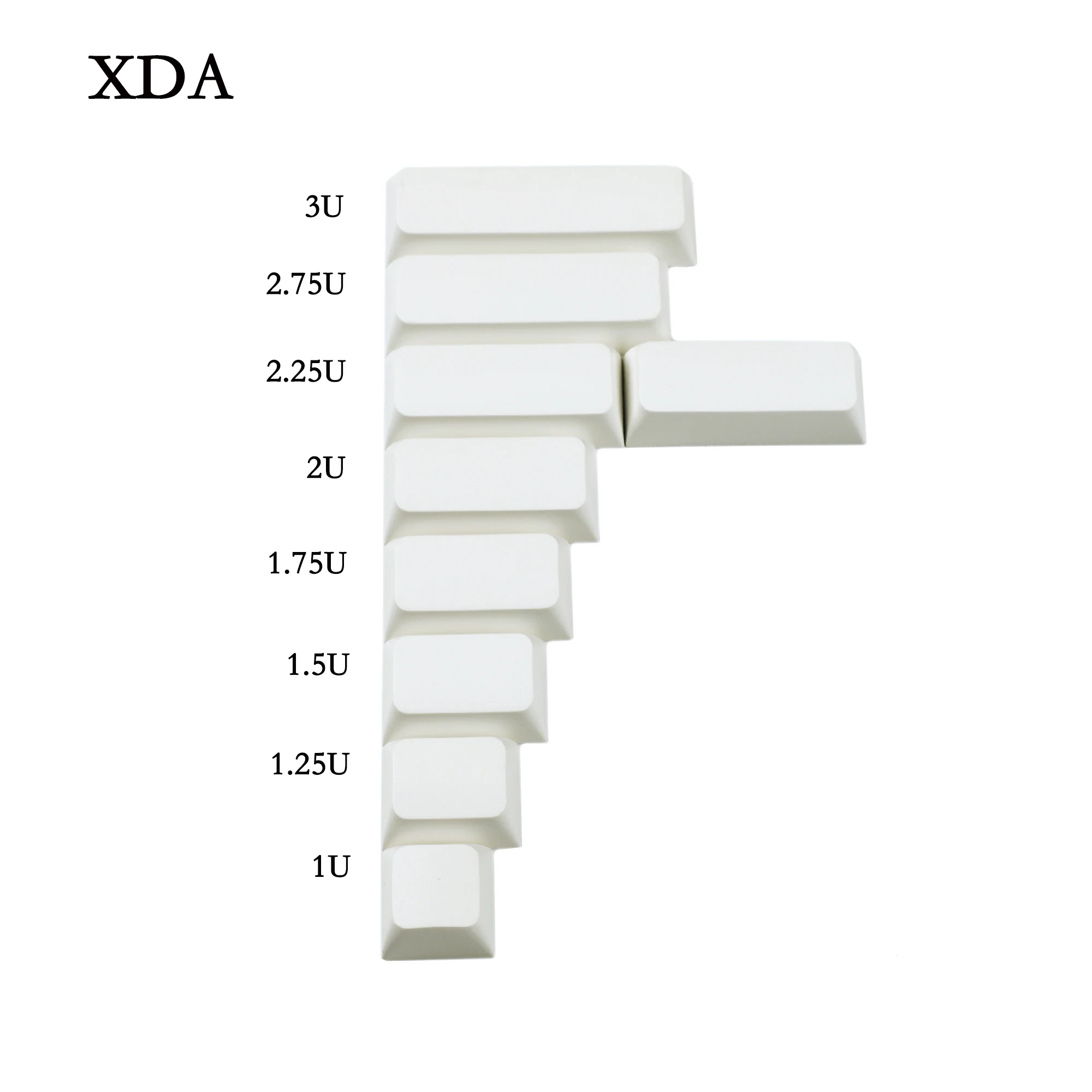 XDA-v2-White-Beige-Convex-Spacebar-2u-2-25u-2-75u-3u-For-Split-Keyboard ...