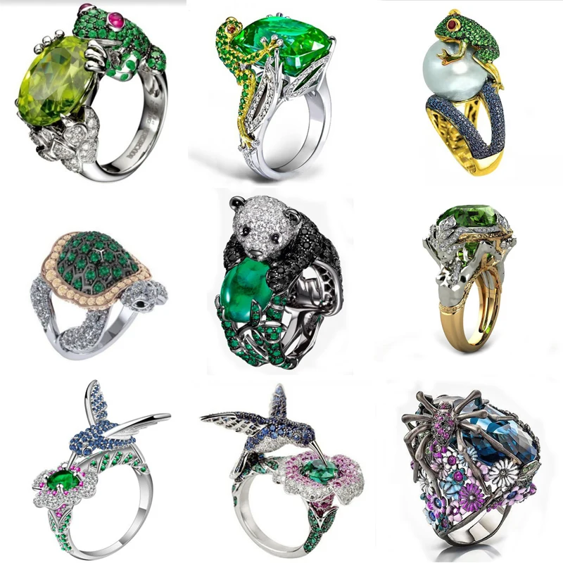 Ring Spider Women | Frog Ring Jewelry Unique | Spider Jewelry Ring ...