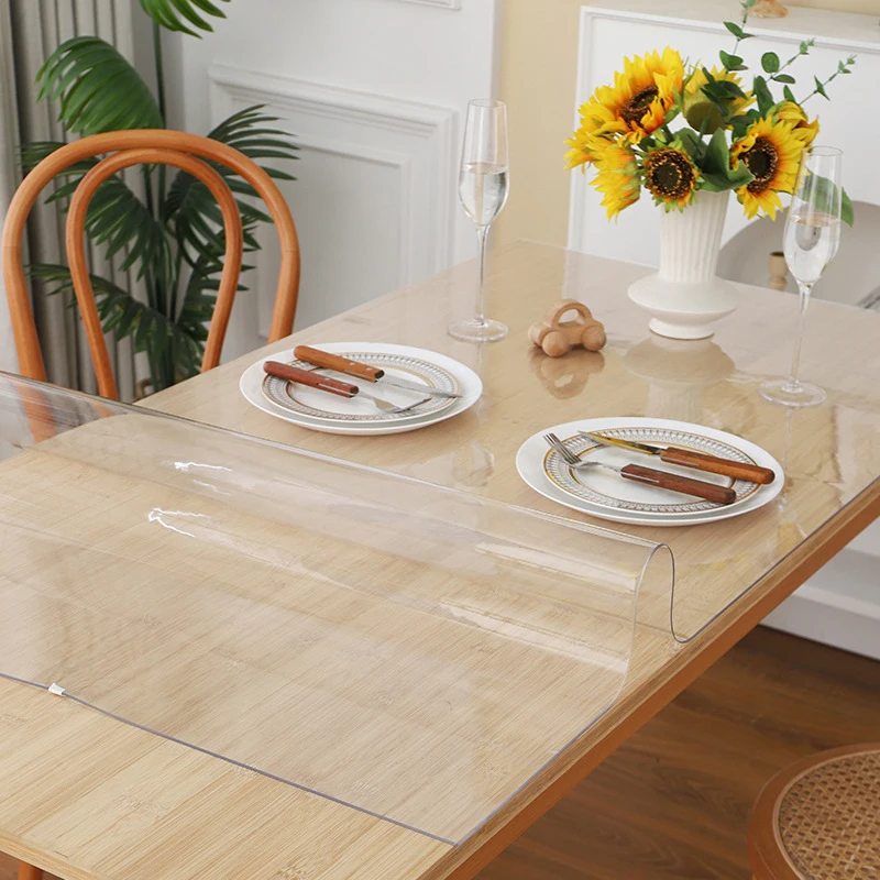 Pvc-Transparent-Table-Cloth-Cover-Tablecloth-Mat-Waterproof-Rectangle ...
