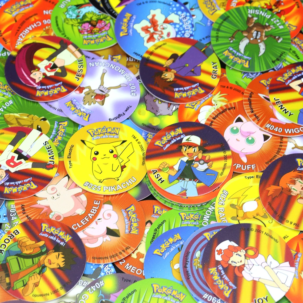 Pokemon-Tazos-Generation-Collection-Pikachu-Card-Games-30pcs-Ash ...