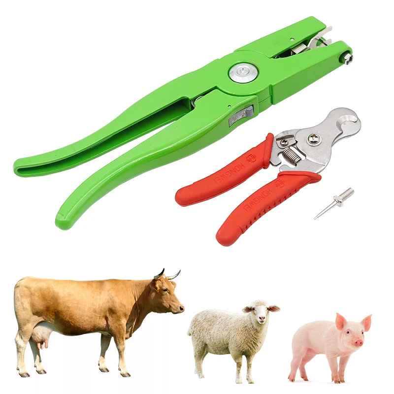 Ear-Tag-Applicator-Clamp-Cutter-Pliers-Farm-Animal-Metal-Ear-Thorn ...