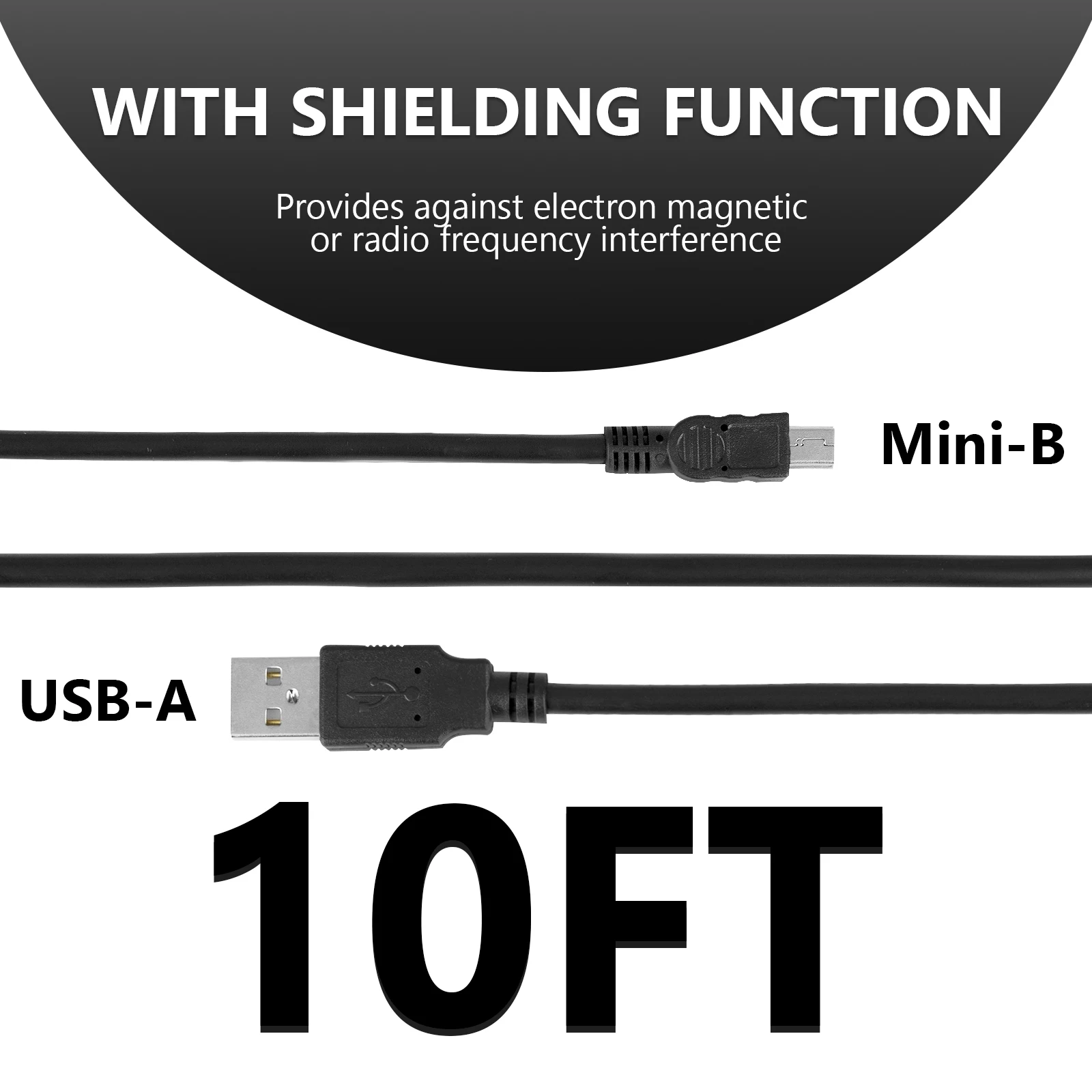 Geekria для создателей кабель микрофонный USB-Micro USB 10 футов черный ...