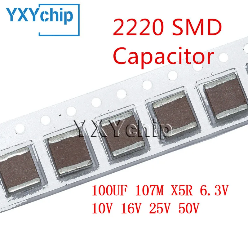 5pcs-2220-100UF-107M-X5R-6-3V-10V-16V-25V-50V-20-SMD-Chip-Multilayer ...