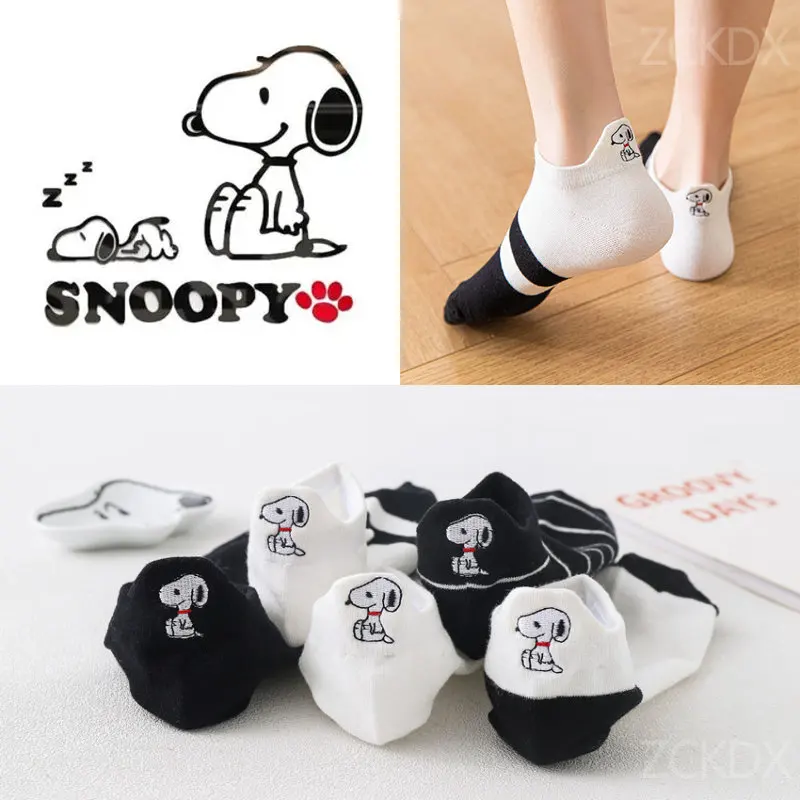 Snoopy-Women-s-Short-Socks-Fashion-Animation-Girls-Summer-Cotton-Ankle ...