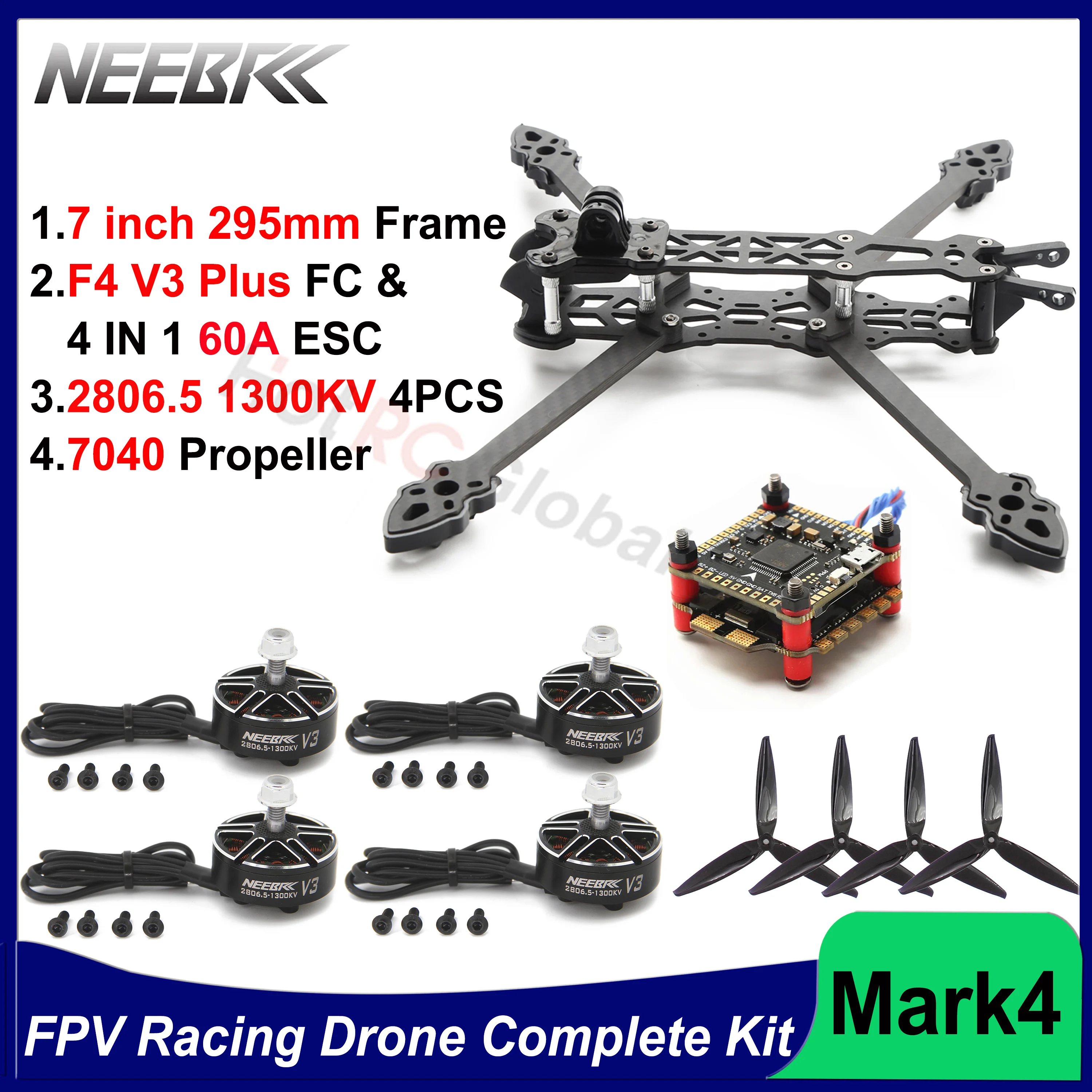 MARK4-Complete-Kit-7inch-Frame-2806-5-1300KV-Brushless-Motor-7040 ...