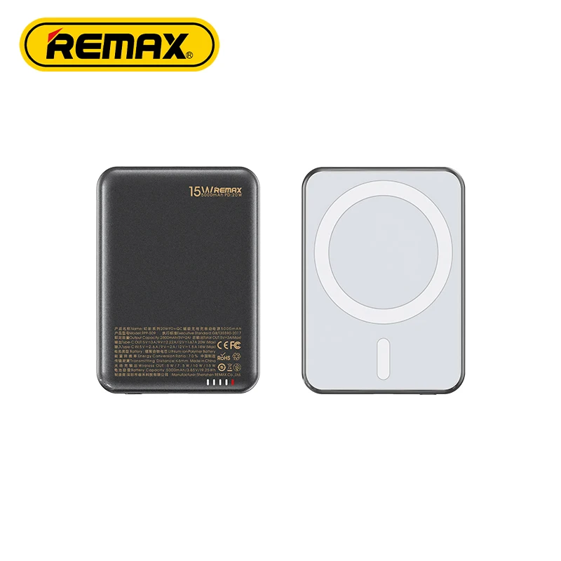 Remax Mobile Magnetic Wireless Power Bank Rpp-509 Fast Charger 5000Mah ...