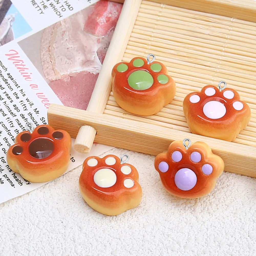 10PCS-Shiny-Cat-Claw-Bread-Series-Flat-Back-Charms-For-Earrings ...